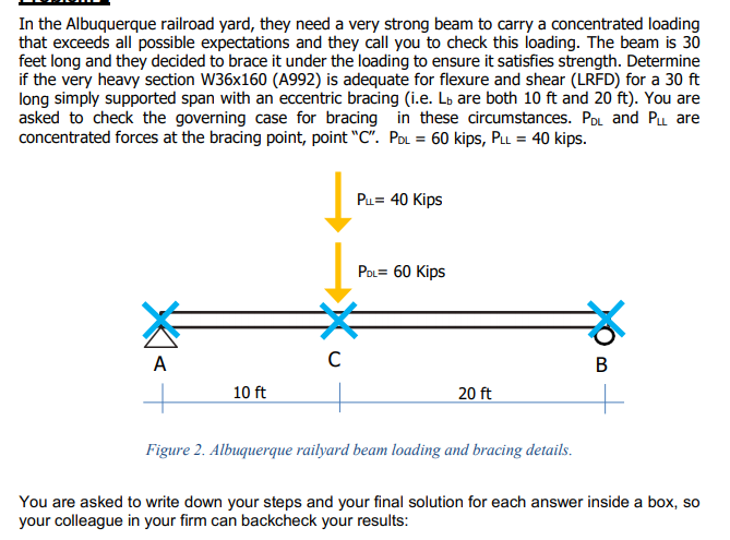 Solved In the Albuquerque railroad yard, they need a very | Chegg.com