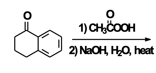 Solved O O 1) CH3COOH ) 2) NaOH, H2O, heat | Chegg.com