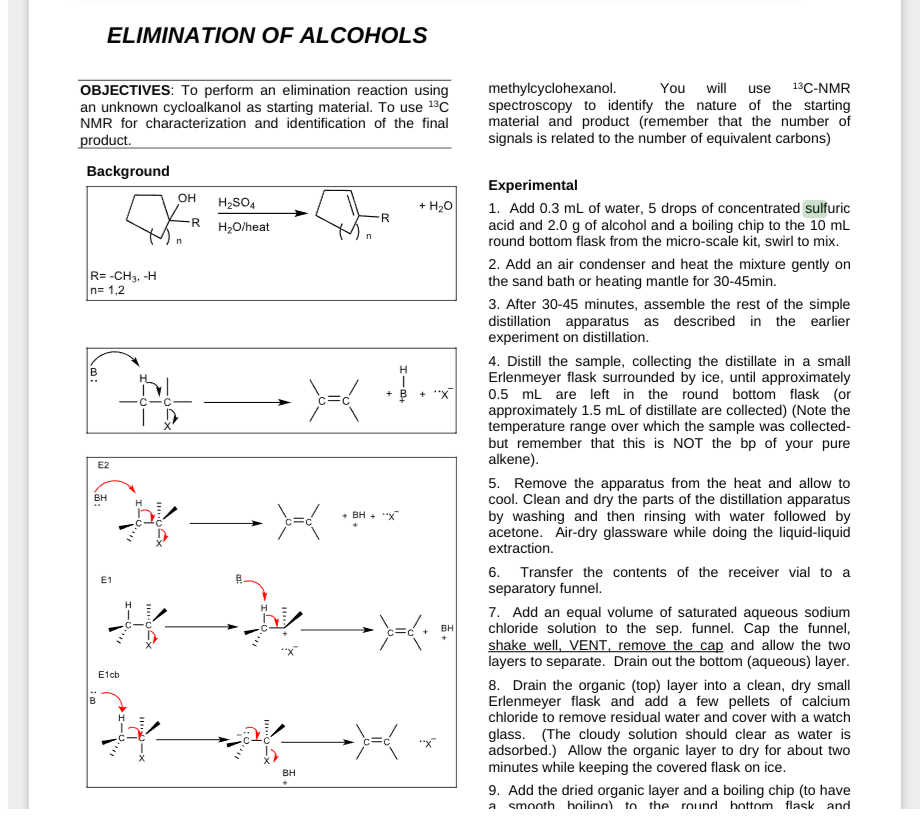 Solved The intermediate in an E2 elimination is: 1) a cation | Chegg.com