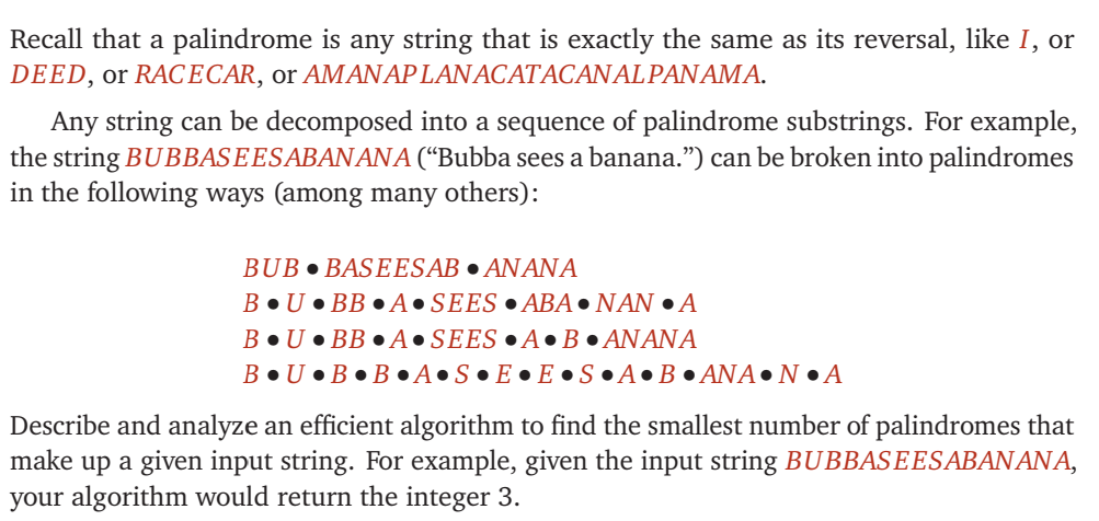 Solved Recall That A Palindrome Is Any String That Is 2371