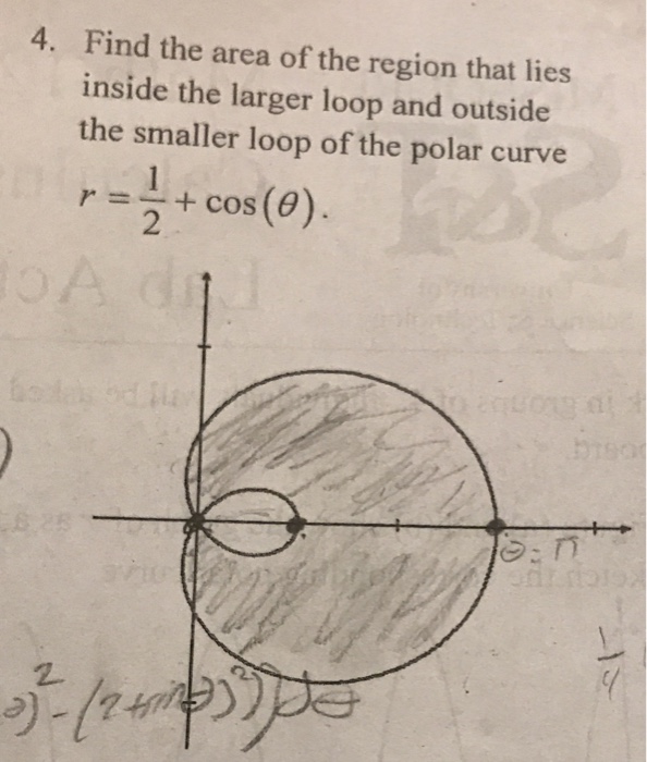 Solved 4. Find the area of the region that lies inside the | Chegg.com