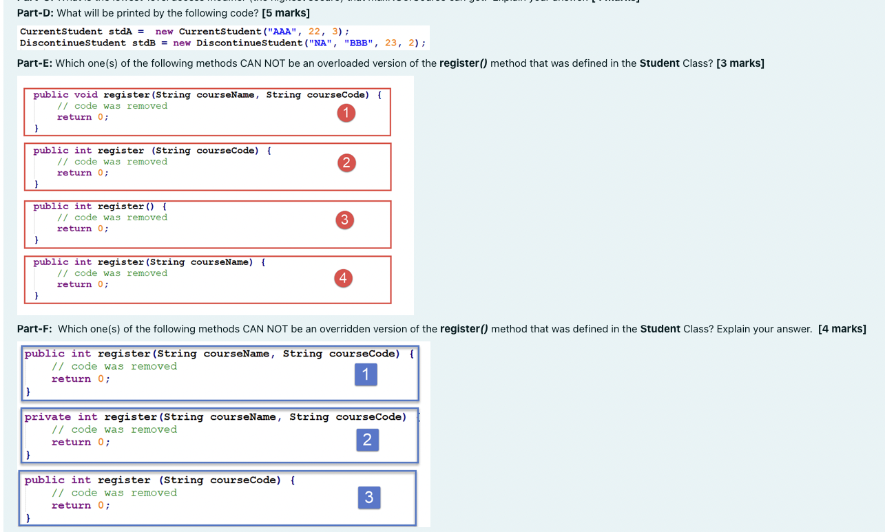Solved Part-D: What will be printed by the following code? | Chegg.com