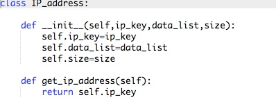 Solved class IP address: def __init__(self, ip_key, | Chegg.com