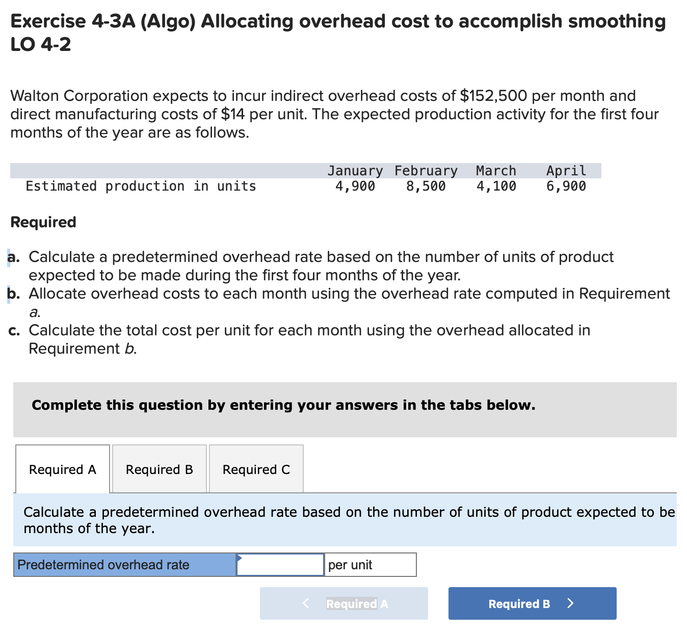 Solved Exercise 4-3A (Algo) Allocating overhead cost to | Chegg.com