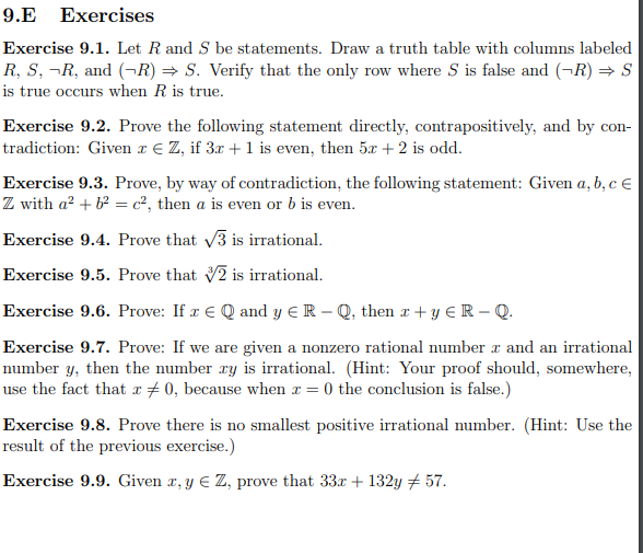 Solved 9.E Exercises Exercise 9.1. Let R and S be | Chegg.com