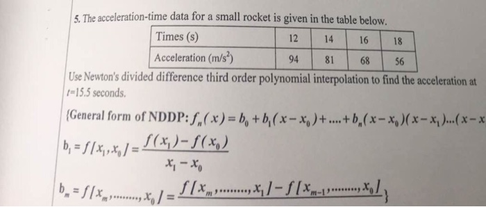 Solved 5. The acceleration-time data for a small rocket is | Chegg.com
