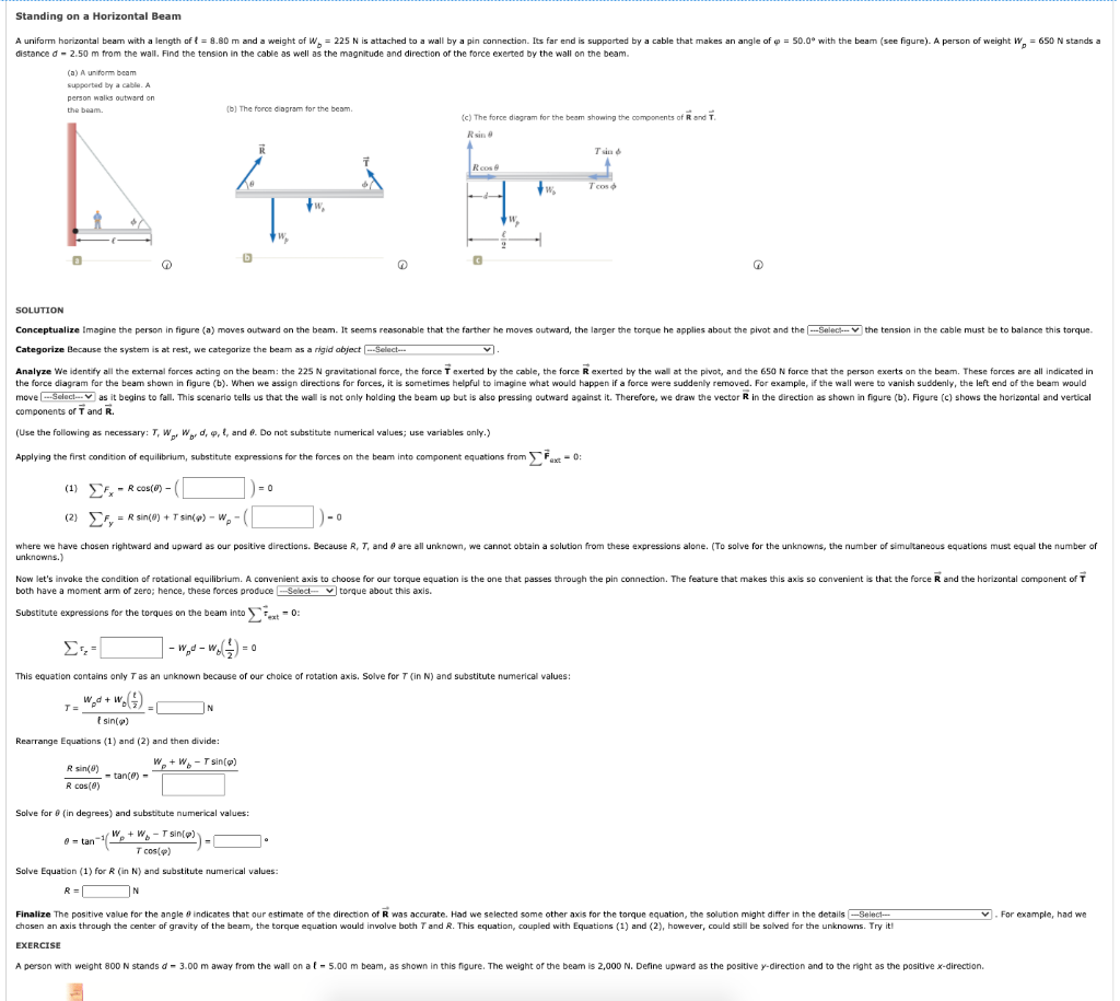 Solved Standing on a Horizontal Beam A uniform horizontal | Chegg.com