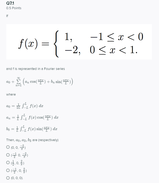 Solved Q7.1 0.5 Points If 1, f(x) = -1