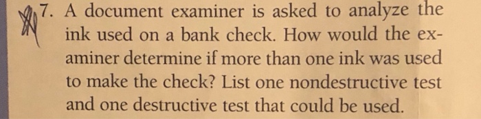 Specimens of handwriting (exemplars) that are used | Chegg.com