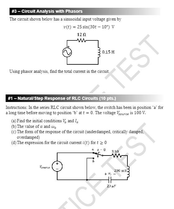 Solved The circuit shown below has a sinusoidal input | Chegg.com