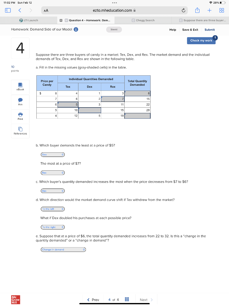 Solved Suppose there are three buyers of candy in a market: | Chegg.com