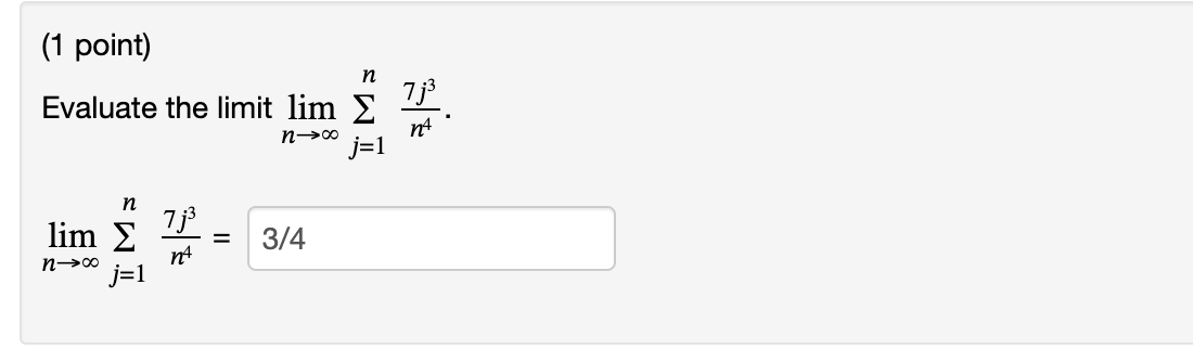 Solved (1 ﻿point)Evaluate the limit | Chegg.com