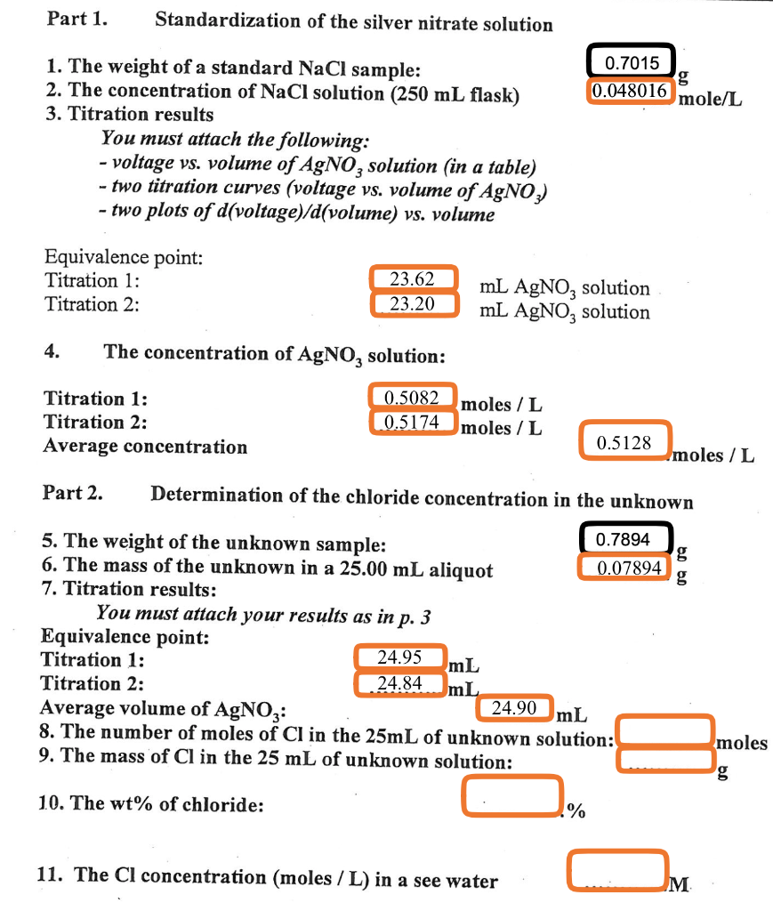 Solved Please help with completing lab: Potentiometric | Chegg.com