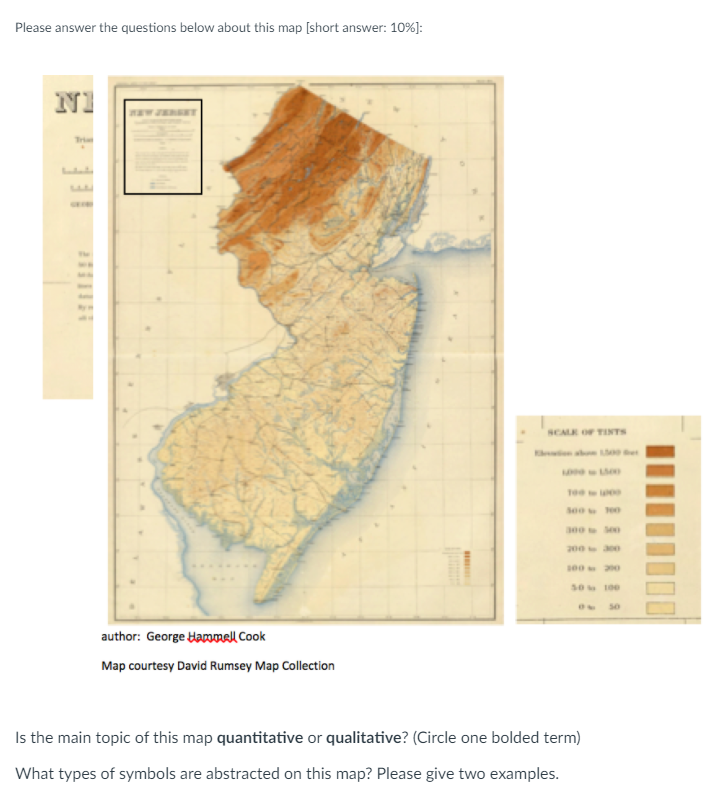 Solved Please answer the questions below about this map | Chegg.com