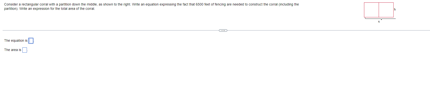 Solved Consider a rectangular corral with a partition down | Chegg.com