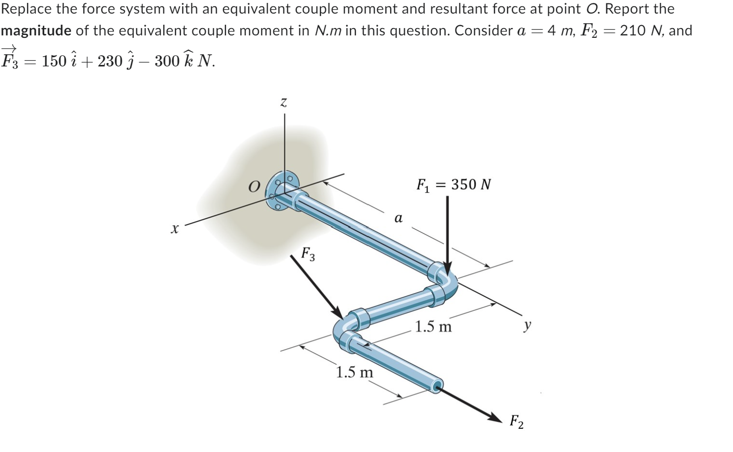 Solved Replace the force system with an equivalent couple | Chegg.com