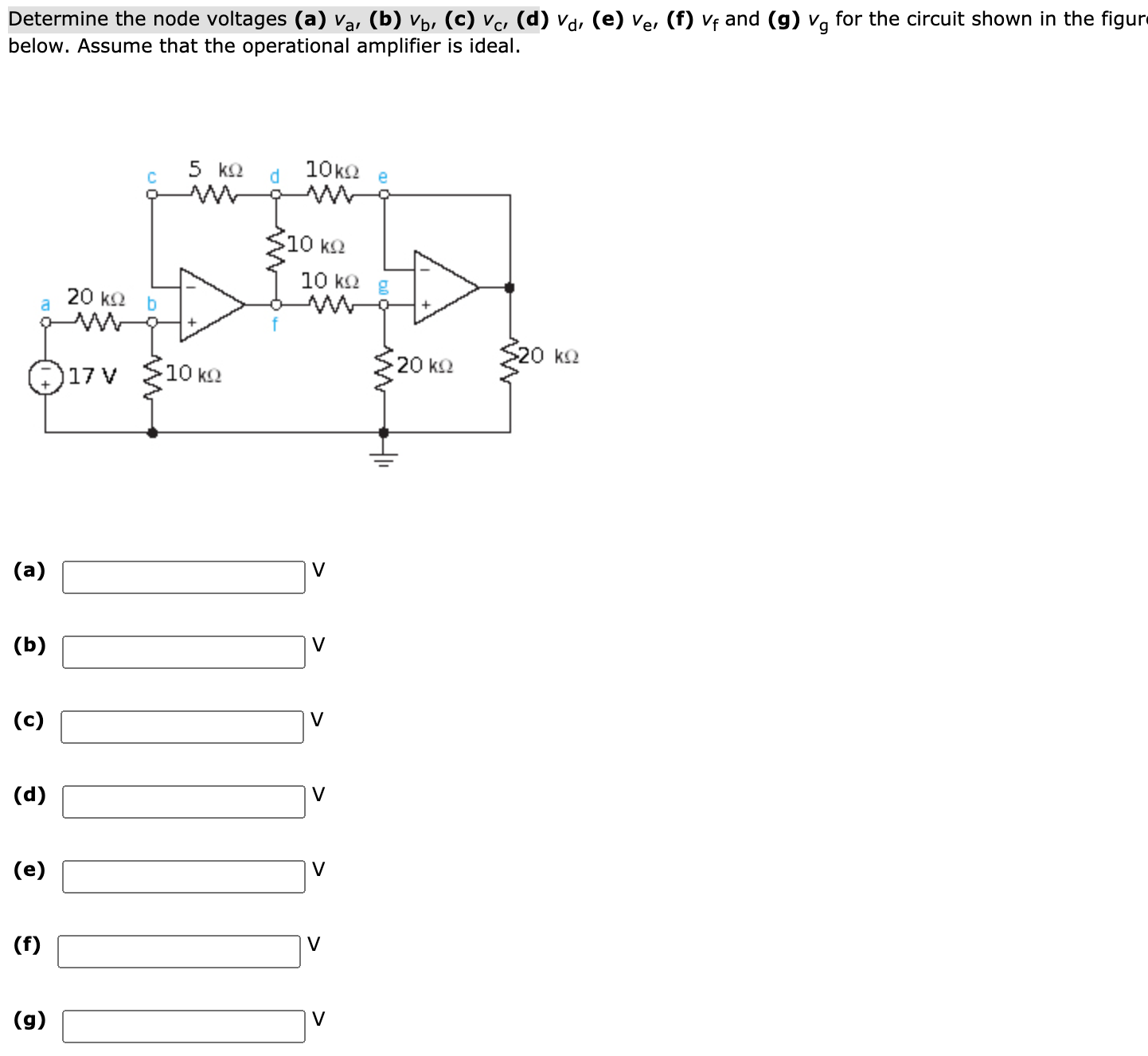 Solved Determine the node voltages (a) va, (b) vb. (c) vc, | Chegg.com