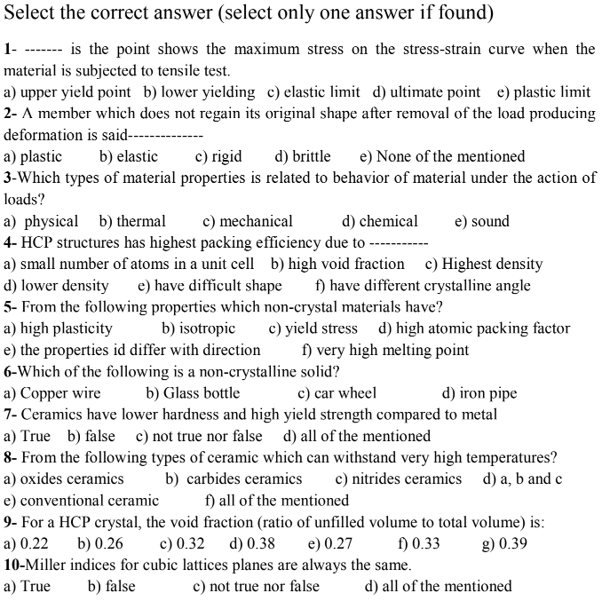 Solved Select the correct answer (select only one answer if | Chegg.com
