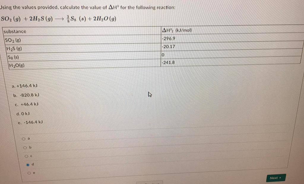 Solved Using the values provided. calculate the value of AH' | Chegg.com