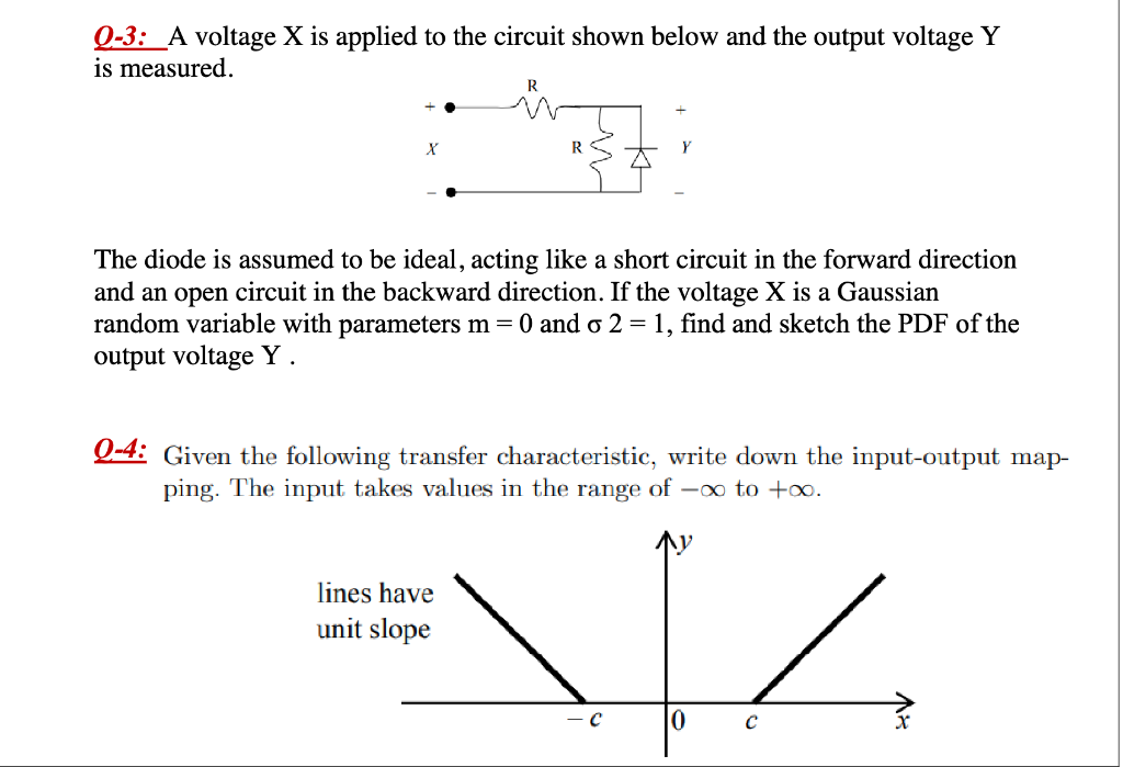 Q-3: A voltage X is applied to the circuit shown | Chegg.com