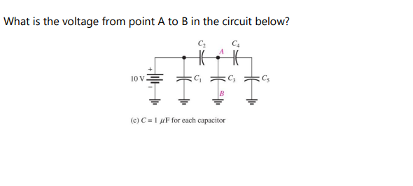 Solved What is the voltage from point A to B in the circuit | Chegg.com