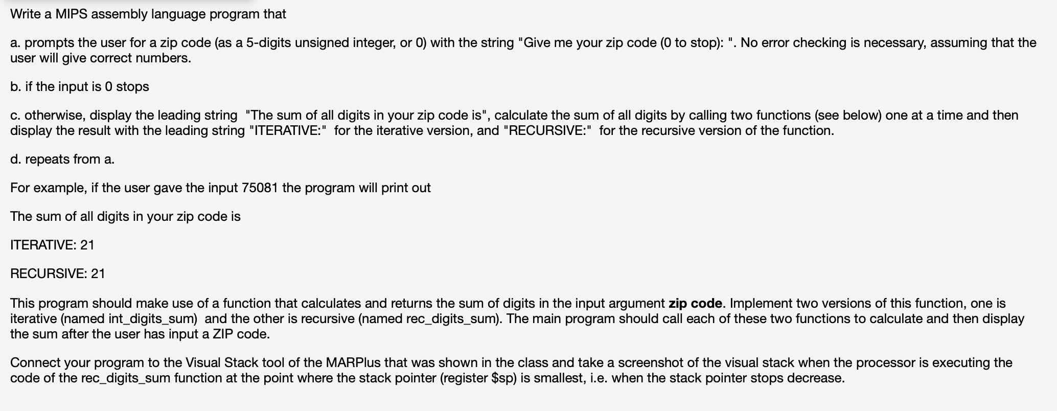 Solved Write A Mips Assembly Language Program That A