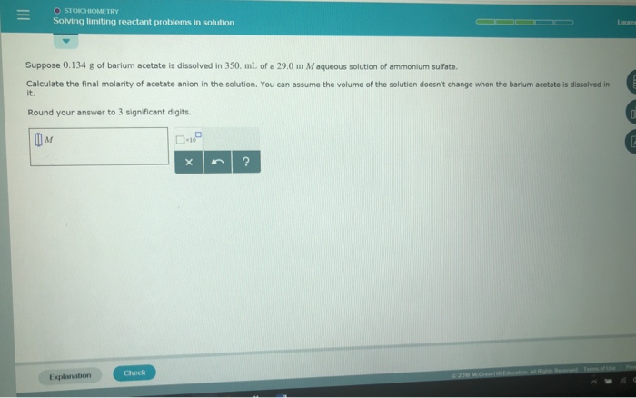 Solved STOICHIOMETRY Solving limiting reactant problems in | Chegg.com