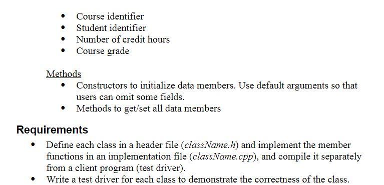 Solved Objectives: Students will 1. apply structured | Chegg.com