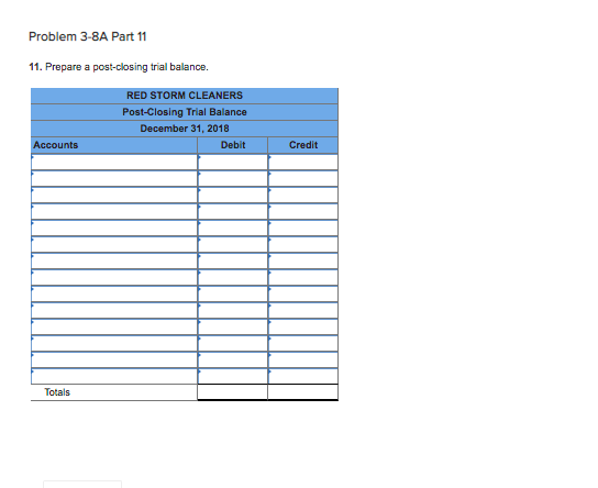 Solved Problem 3-8A Complete the full accounting cycle | Chegg.com
