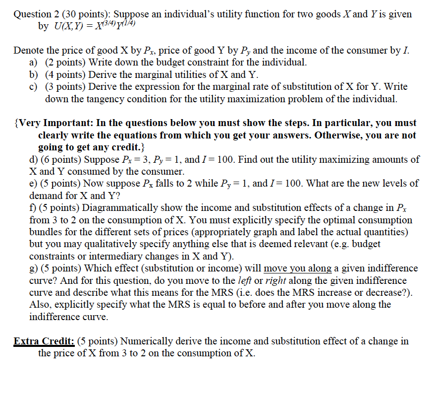 Solved ion 2 30 Points Suppose An Individual s Chegg