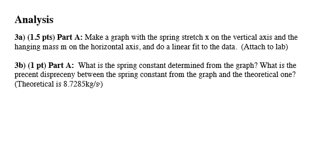 Solved Analysis 3a) (1.5 pts) Part A: Make a graph with the | Chegg.com