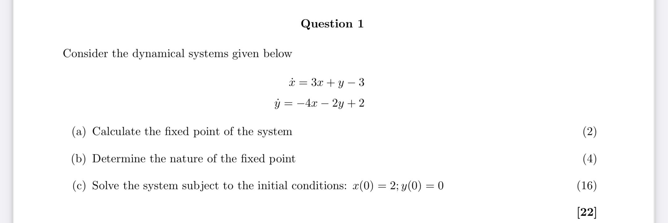 Solved Consider the dynamical systems given below | Chegg.com