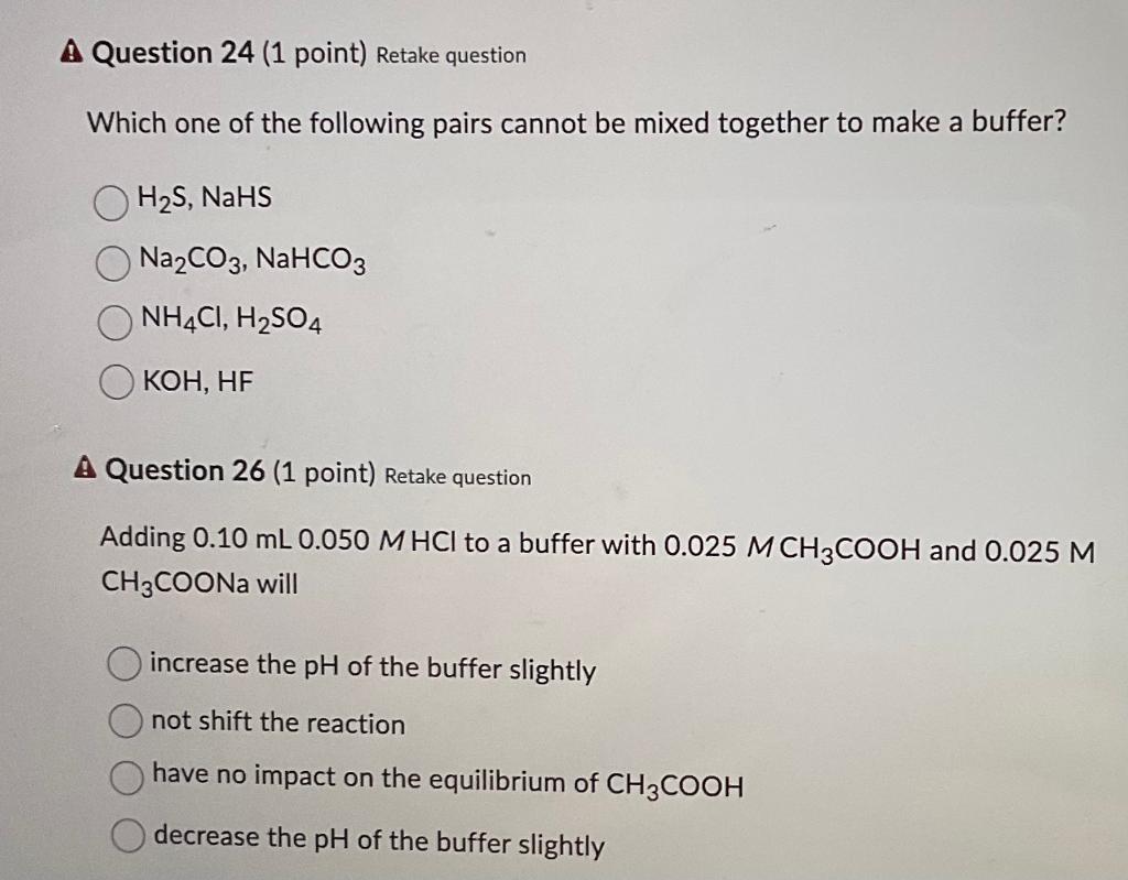 Solved Which one of the following pairs cannot be mixed | Chegg.com