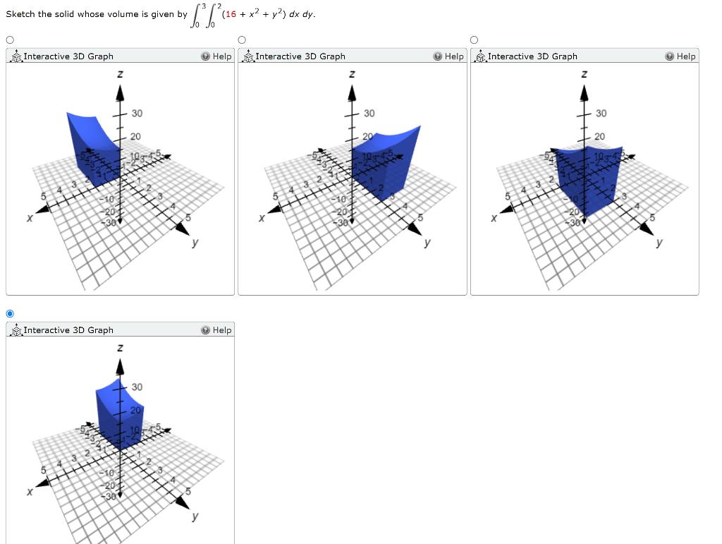 Solved Sketch the solid whose volume is given by ІІ. (9 - x | Chegg.com