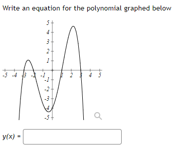 Solved Write an equation for the polynomial graphed | Chegg.com