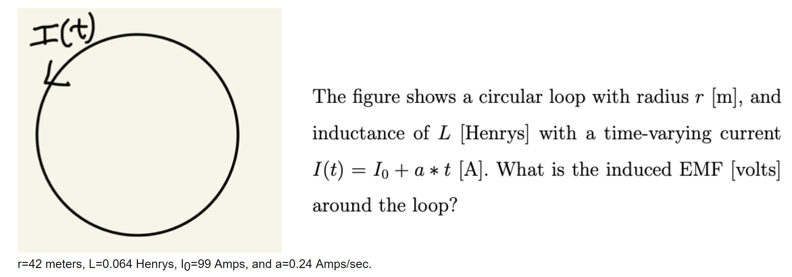 Solved Ilt) The figure shows a circular loop with radius r | Chegg.com