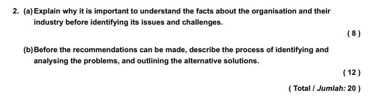 Solved 2. (a) Explain why it is important to understand the | Chegg.com
