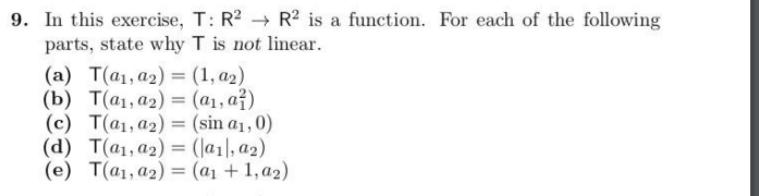 Solved In this exercise, T:R2→R2 is a function. For each of | Chegg.com