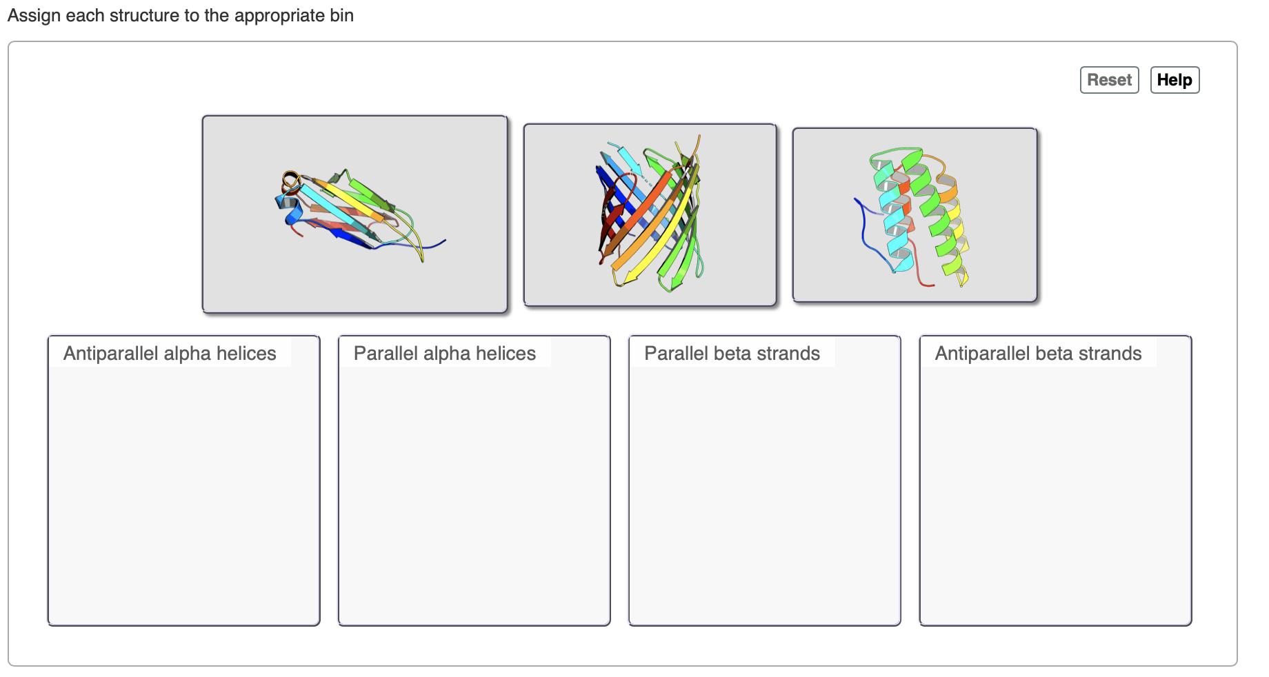 Solved Assign each structure to the appropriate bin Reset | Chegg.com