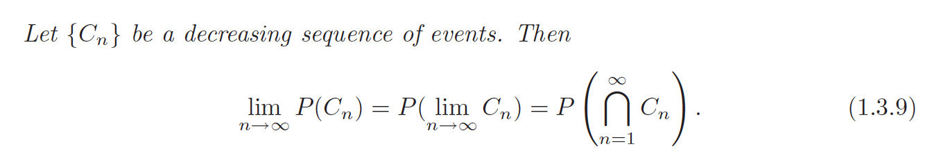 Solved Let {Cn} be a decreasing sequence of events. Then | Chegg.com