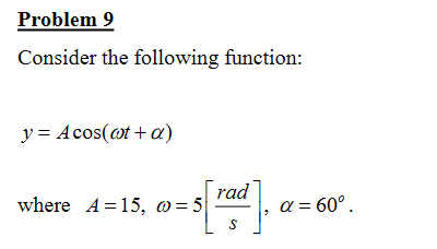 Solved Problem 9 Consider the following function: y = | Chegg.com