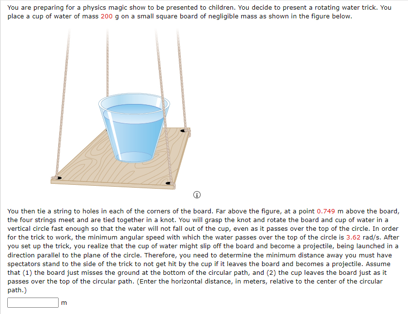 You are preparing for a physics magic show to be | Chegg.com