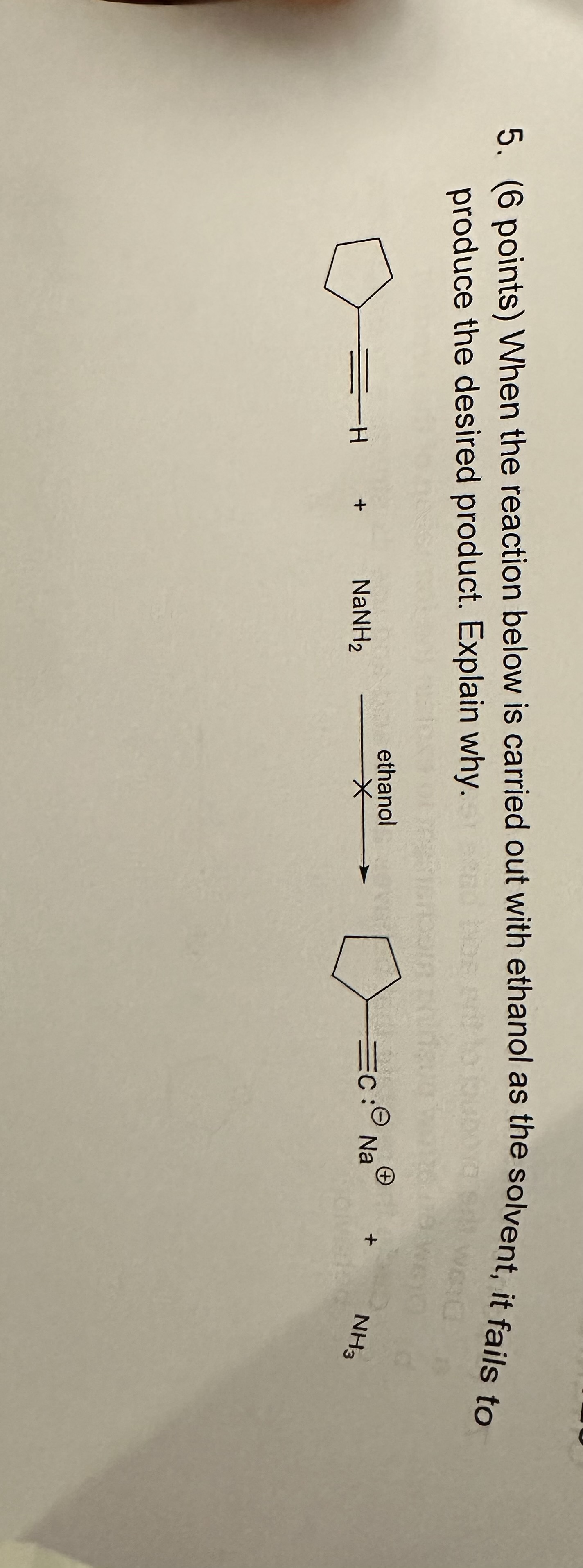 Solved (6 points) When the reaction below is carried out | Chegg.com