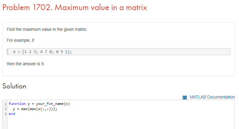 Solved Problem 1702 Maximum Value In A Matrix Find The