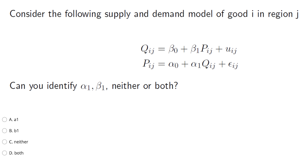 Solved Consider the following supply and demand model of | Chegg.com