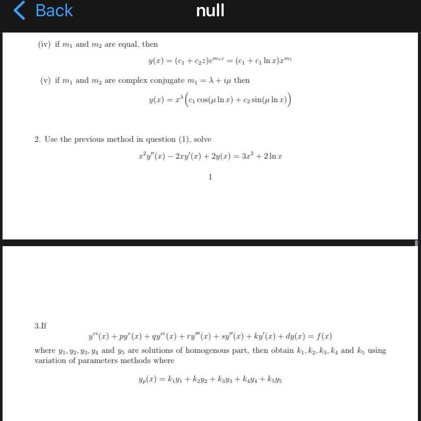 Solved (iv) if m1 and m2 are equal, then | Chegg.com