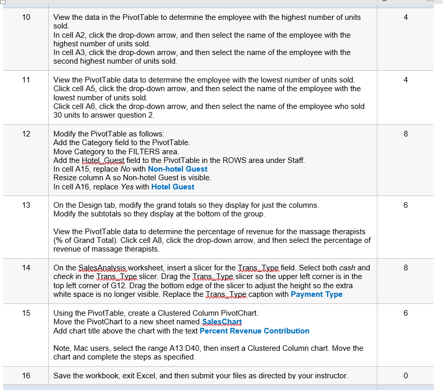 Solved 1 Start Excel. Open the downloaded Excel file named | Chegg.com