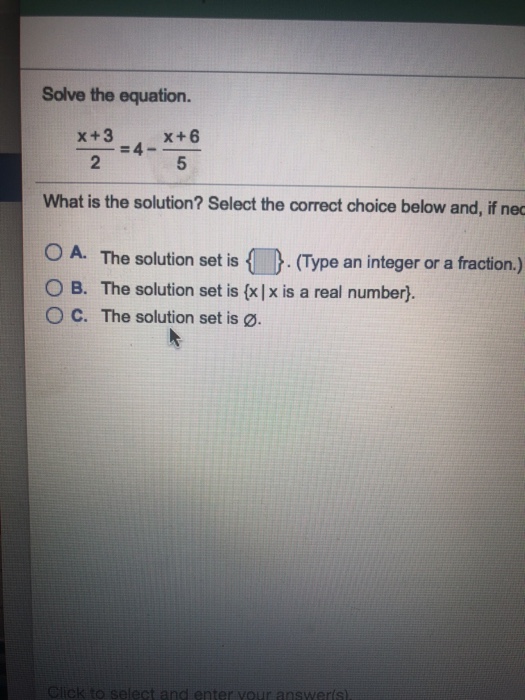 Solved Solve The Equation X 3 2 5 What Is The Solution