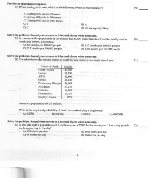 Solved Find the expected value 18) An insurance policy sells | Chegg.com