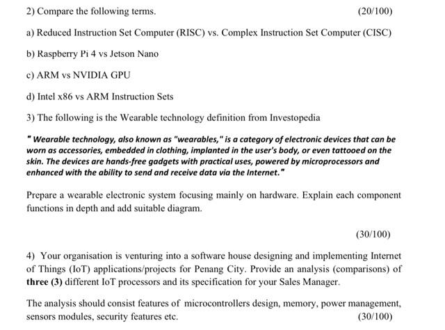 Solved 2) Compare the following terms. (20/100) a) Reduced | Chegg.com